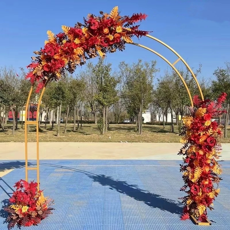 Wedding props Wrought iron double pole arch shelf stage layout runway ...