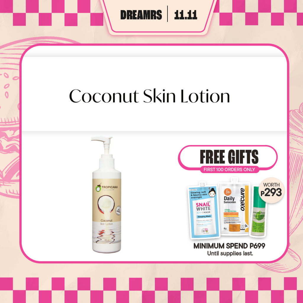 Tropicana Coconut Skin Lotion (Coconut Sense) 180ml (DREAMRS) | Shopee ...
