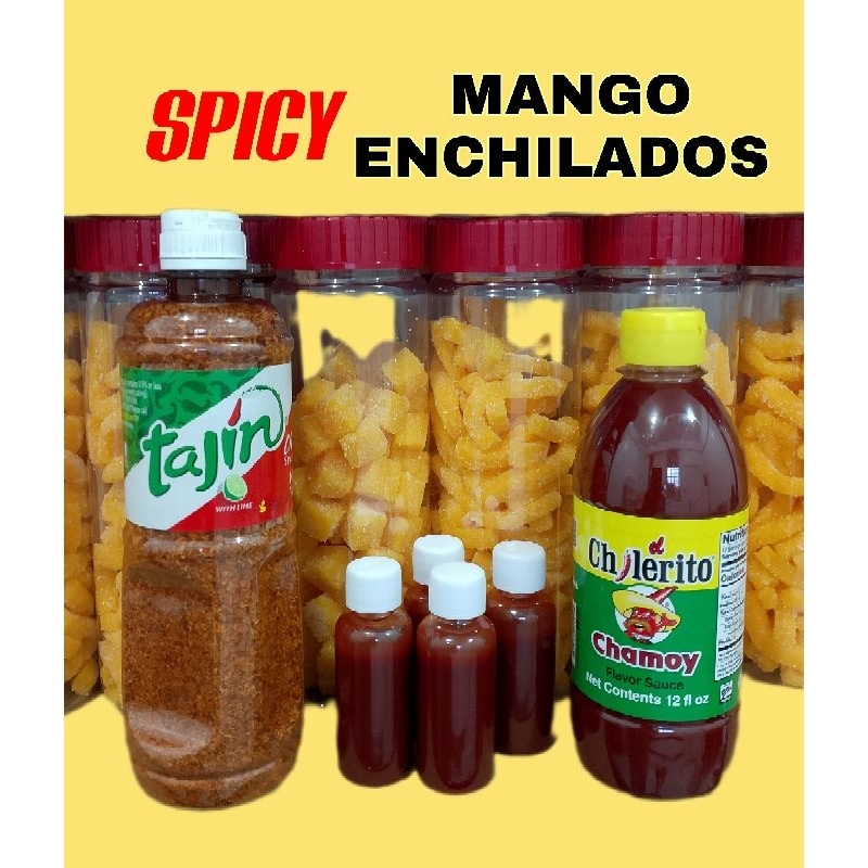 Spicy MANGO ENCHILADOS and CHAMOY SAUCE with TAJIN and SPICY Premium ...