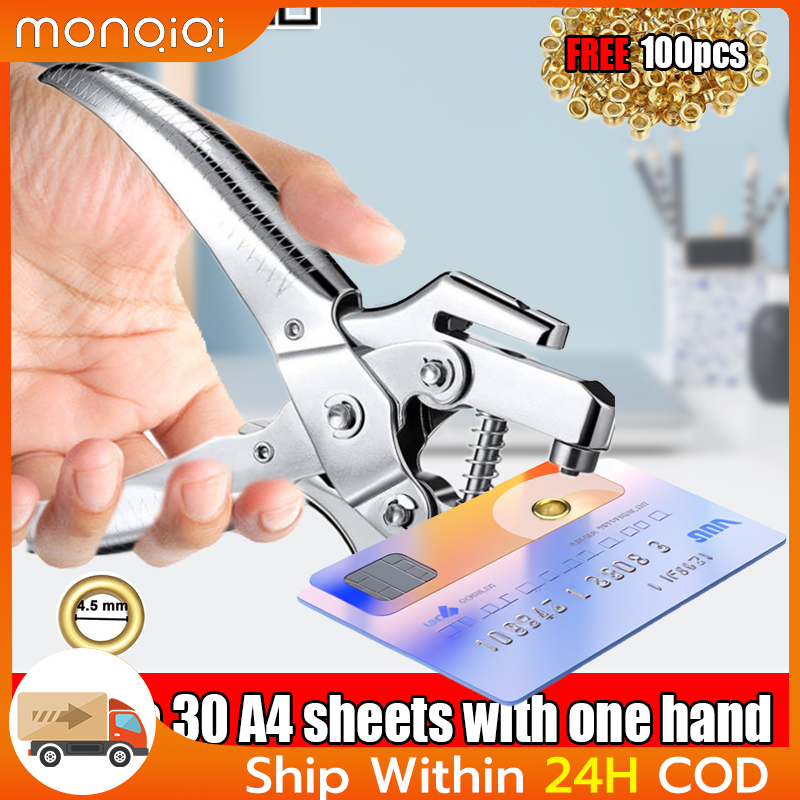 2in1 Eyelet Puncher 5mm for Hang Tag with Eyelet Grommet Leather Paper ...