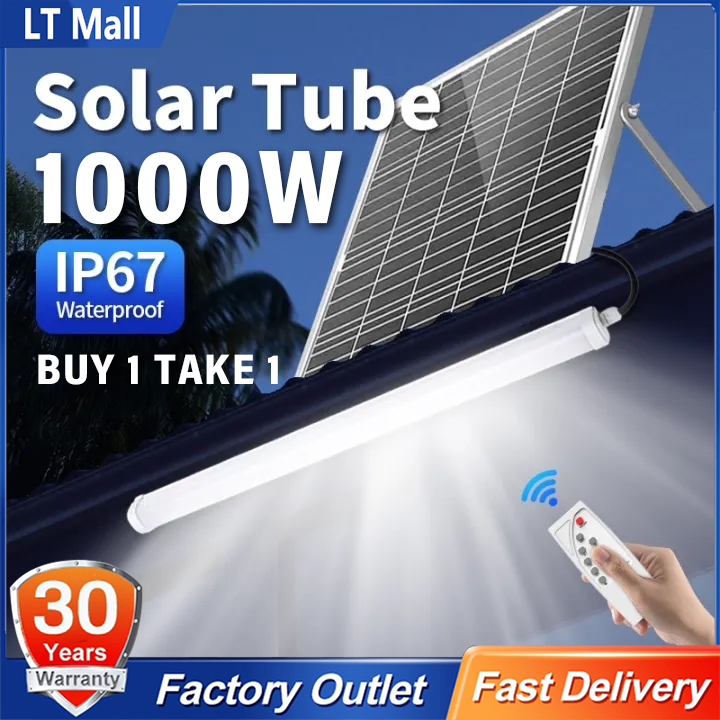 3 Color Solar Light Tube Rechargeable LED Solar Tube Light Spotlght ...