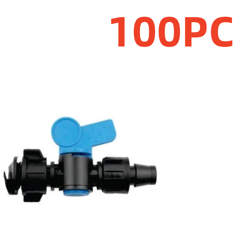 (100PC)DRIP VALVE Drip tape 16mm Drip Irrigation connector coupling ...
