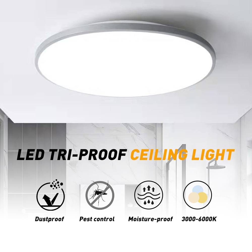 LED Ceiling Light Mounted 3 color Round Ceiling Light Thin Ceiling ...