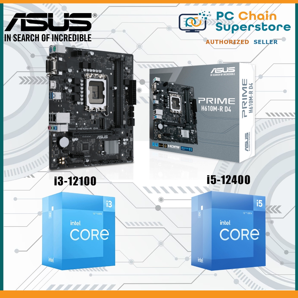Intel i3-12100 / i3-12100F / i5-12400 / i5-12400F 12th Gen Processor w ...