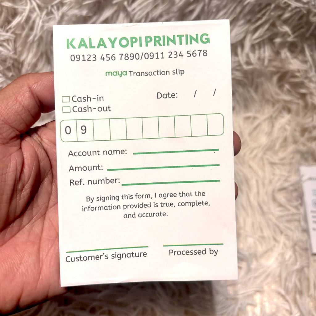 GCASH/MAYA/ELOAD and BILLS PAYMENT transaction slip - 50 pages | Shopee ...