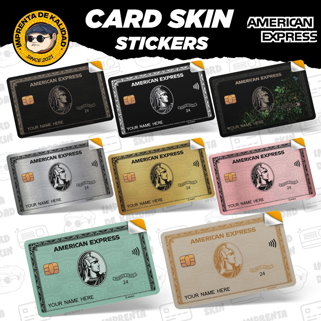 AE/AMEX EXPRESS Card Skin Card Sticker Vinyl Debit/ATM/beep card ...
