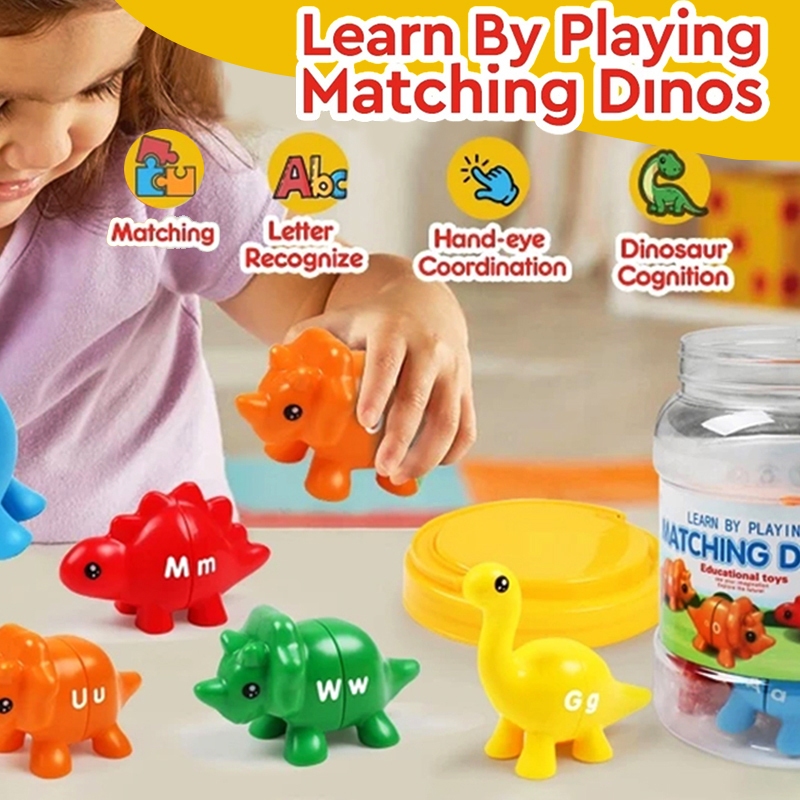 Matching Dinosaur Toy Fine Motor Toys Preschool Learning Number Color ...