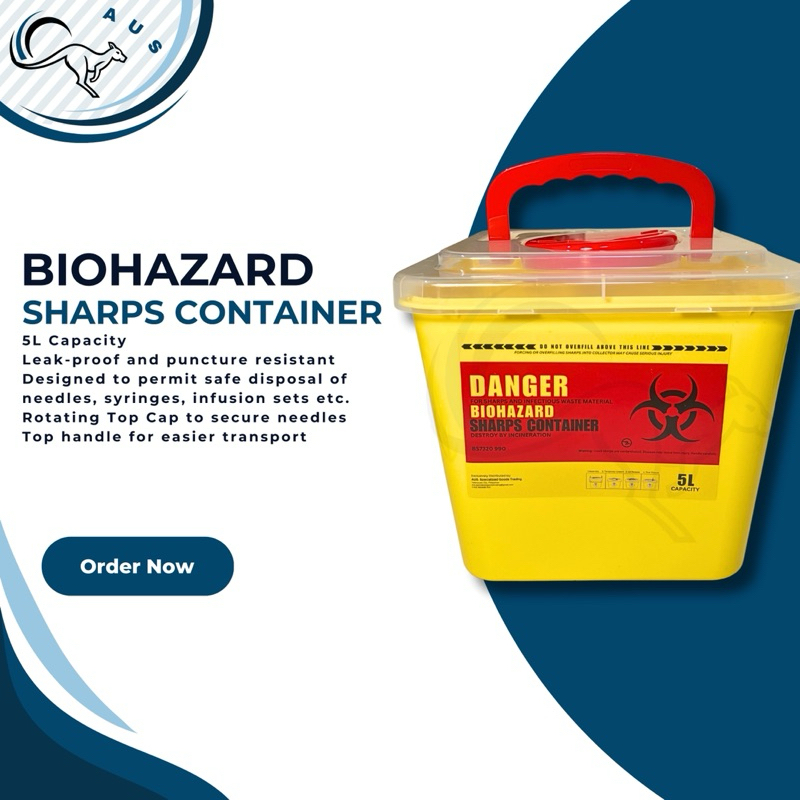 Biohazard Sharps Container/Collector, 5L | Shopee Singapore
