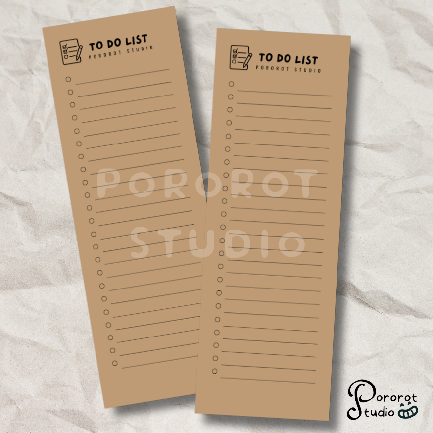 Pororot Studio | To Do List Kraft Diary Journal Notepad Stationery ...
