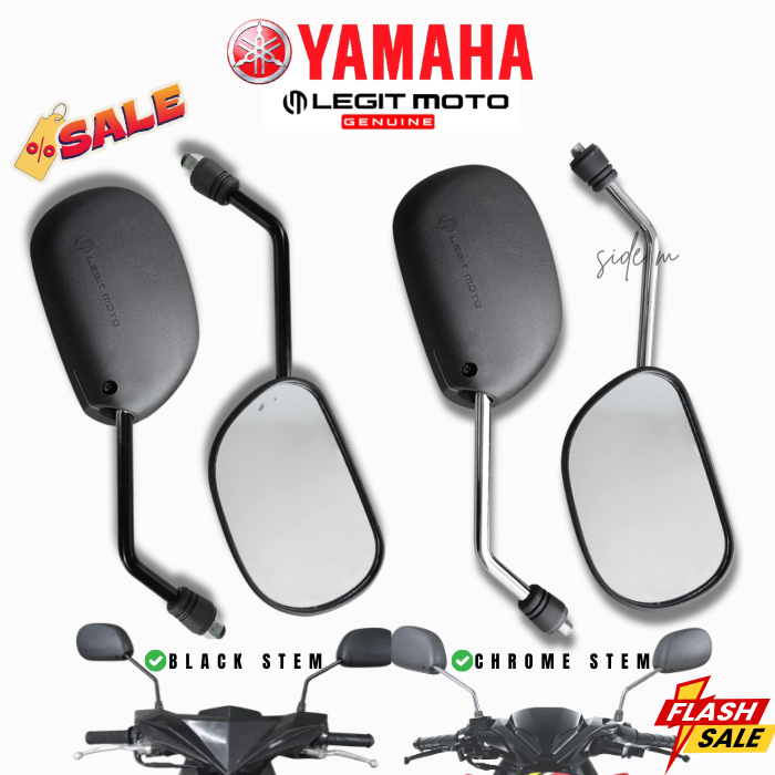 YAMAHA NMAX 2022 SIDE MIRROR CHROME/BLACK STEM LEGITMOTO ROTATABLE ...