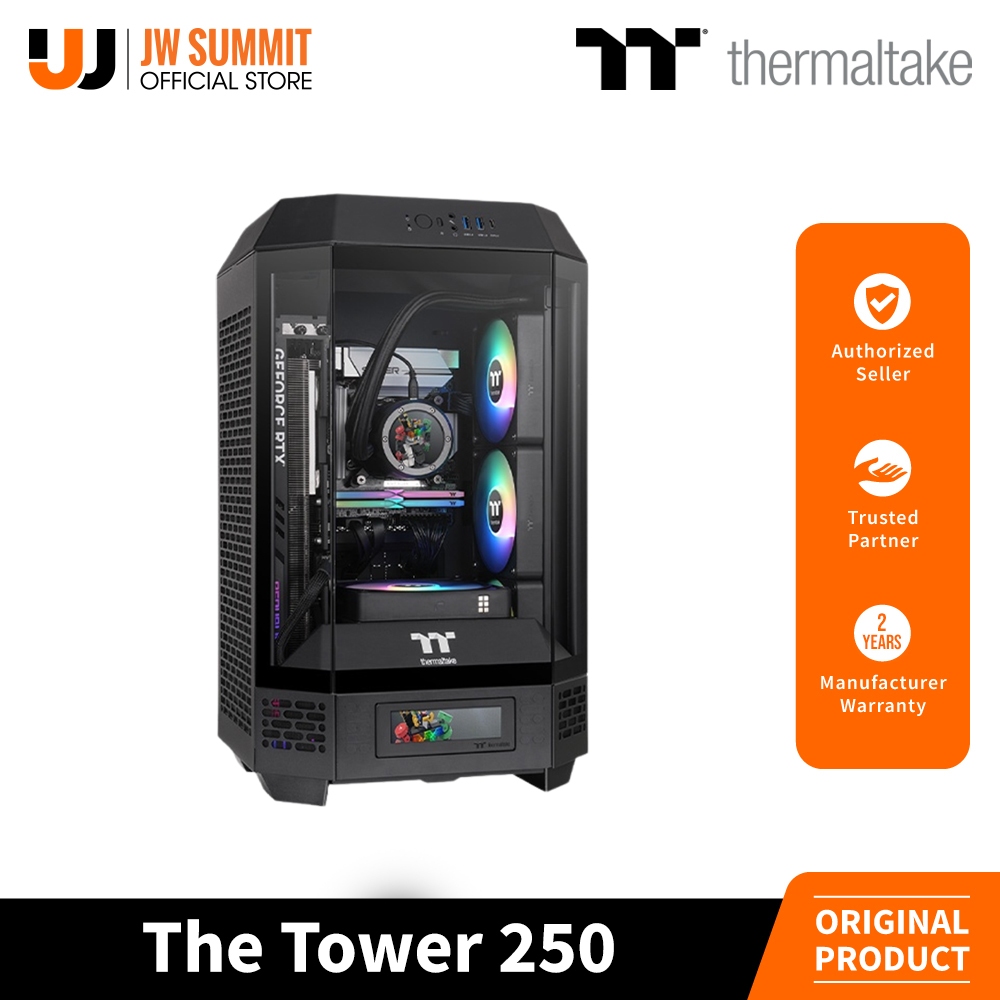 Thermaltake The Tower 250 Tempered Glass Mini-ITX Mini Tower Chassis ...
