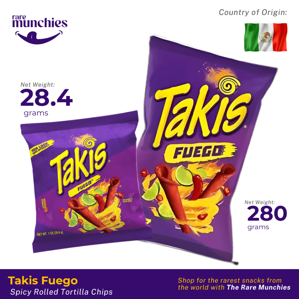 Takis Fuego 280g / 28.4g – Spicy Chili Lime Rolled Tortilla Chips from ...