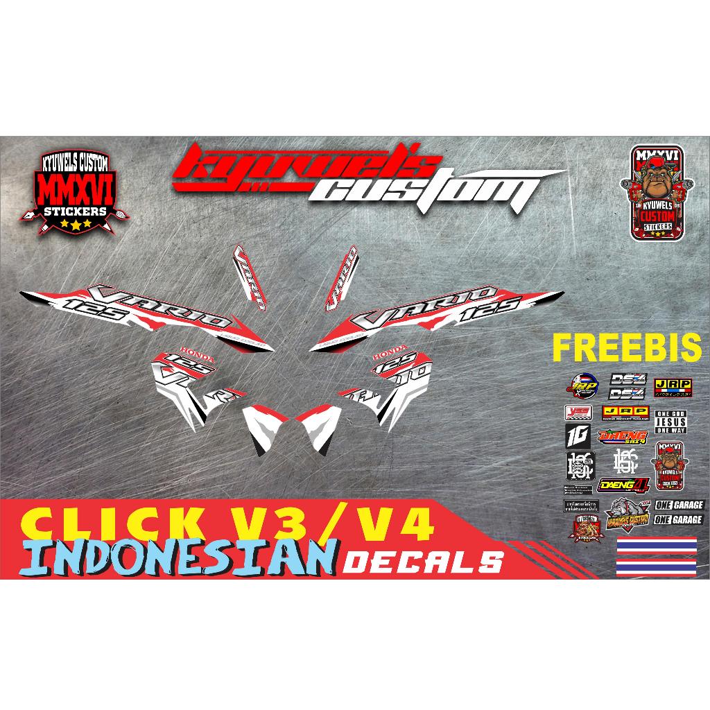 CLICK V3 V4 INDONESIAN VARIO DECALS | Shopee Singapore