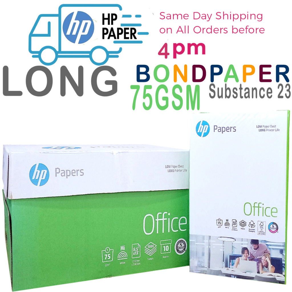 HP Long Bond Paper 75GSM/Substance 23 - Print & Copy with Confidence ...