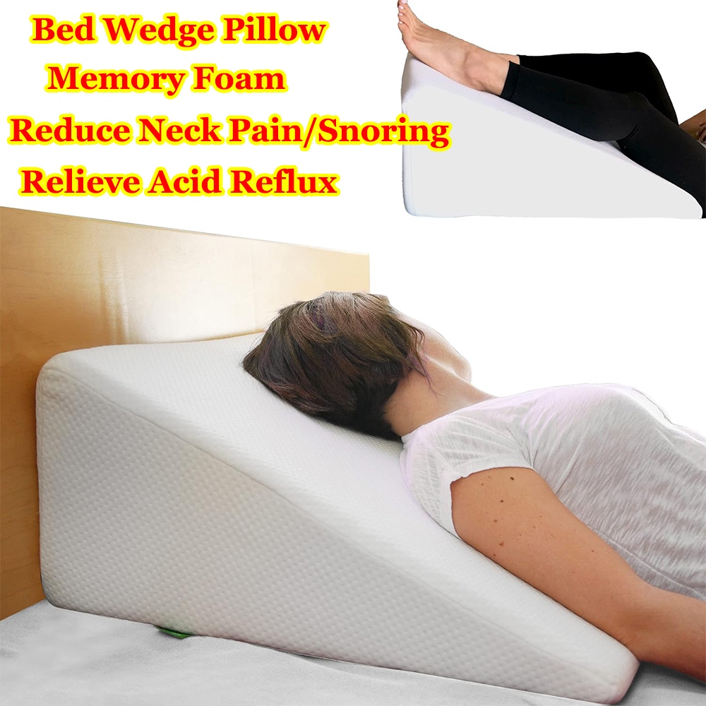Big Wedge Bed Pillow High Density Foam Triangle Pillow for Back and ...