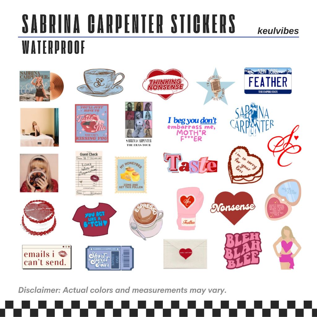 Sabrina Carpenter sticker nonsense feather artist singer celebrity ...