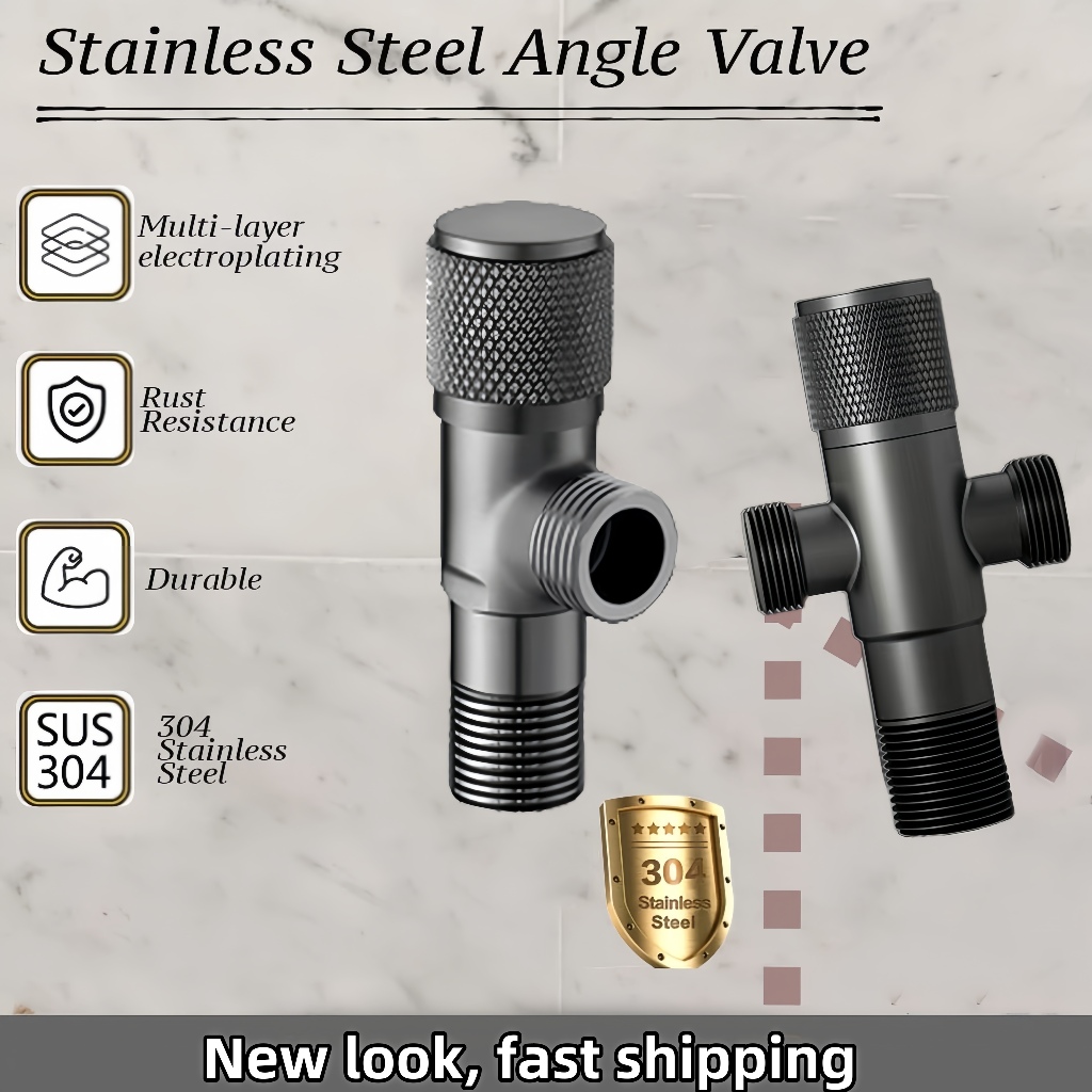 304 stainless steel quarter turn valve black shower valve bathroom wall ...