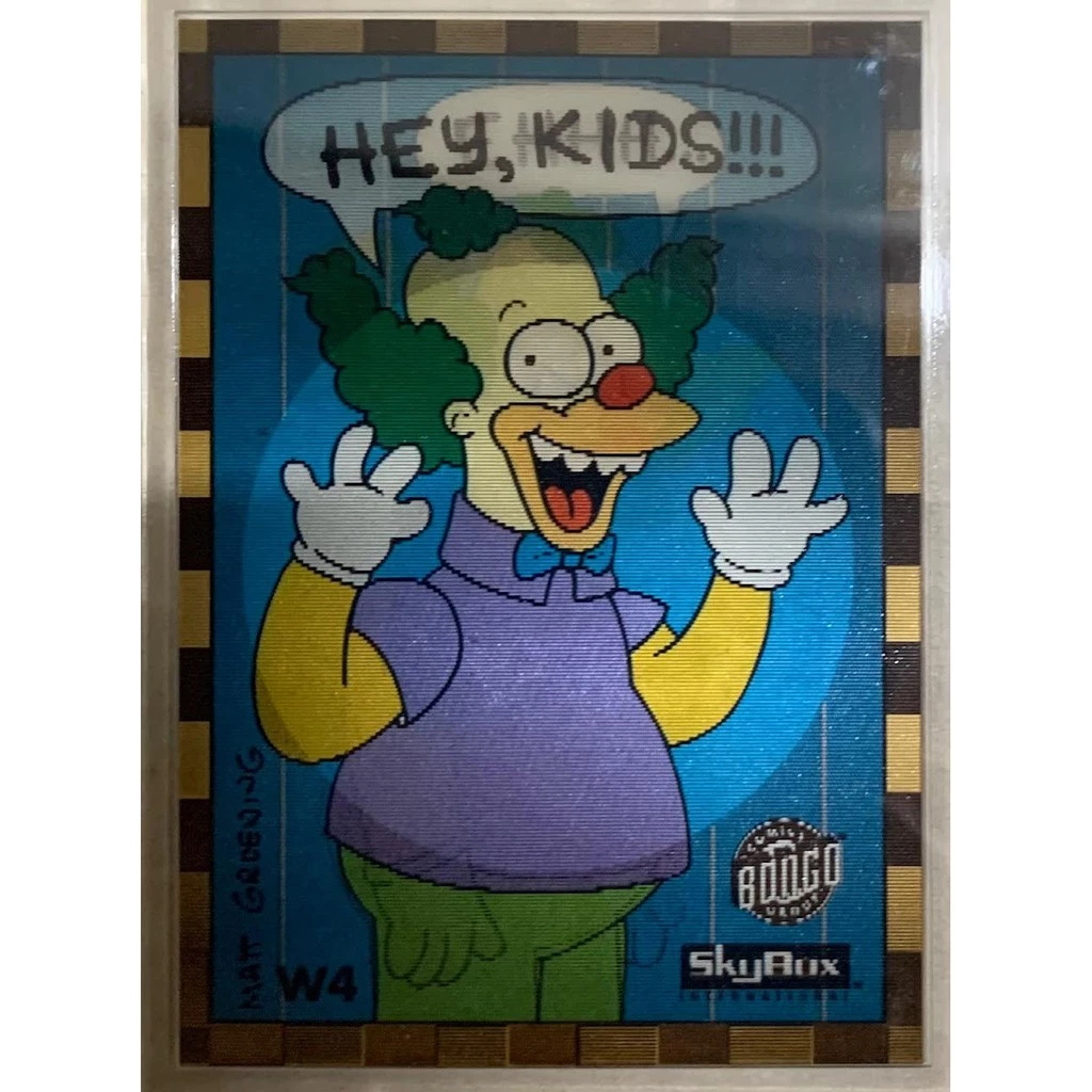 1994 The Simpsons Series 2 Wiggle Cards - Hypno Head Krusty Clown Itchy ...