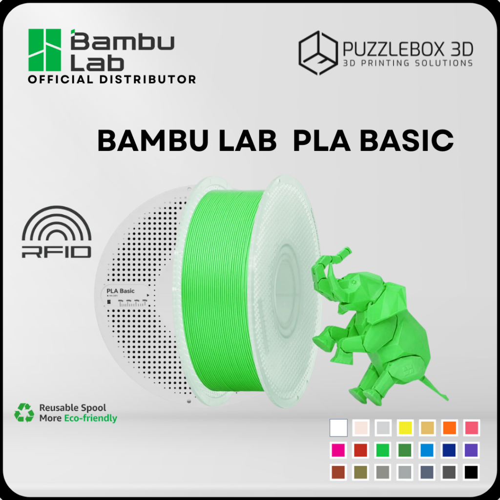 Bambu Lab PLA Basic 3D Printing Filament Smooth Surface Finish ...