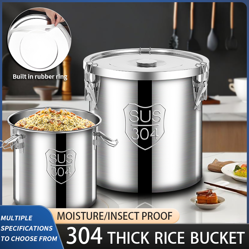 high-capacity rice dispenser25kilos stainless rice storage container ...