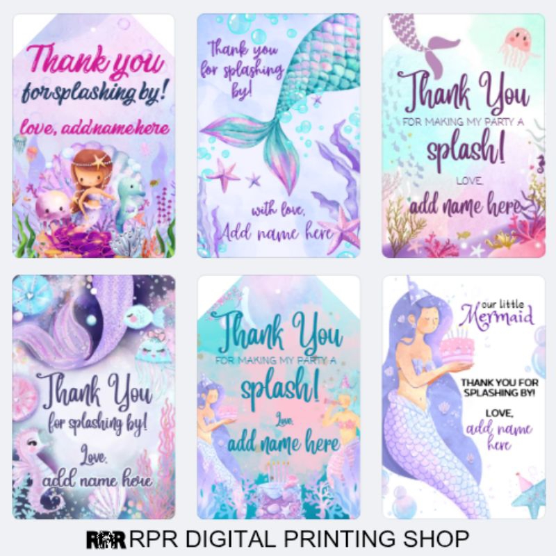 Mermaid Theme Sticker | Gift Tag | Shopee Singapore