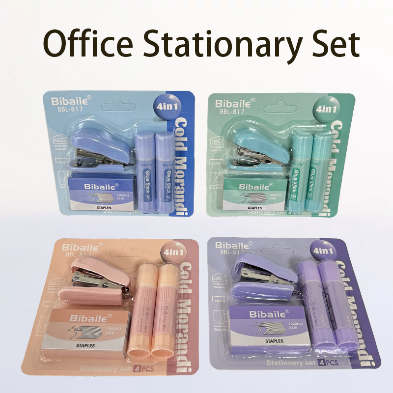 Office Stationary set- 1 pc stapler and staples and two pc gluestick ...