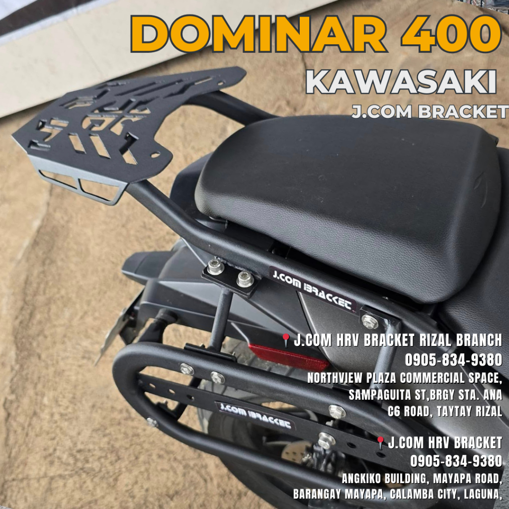 KAWASAKI DOMINAR 400 V1/V2 HEAVY DUTY TOP BOX BRACKET AND SIDE PANNIER ...