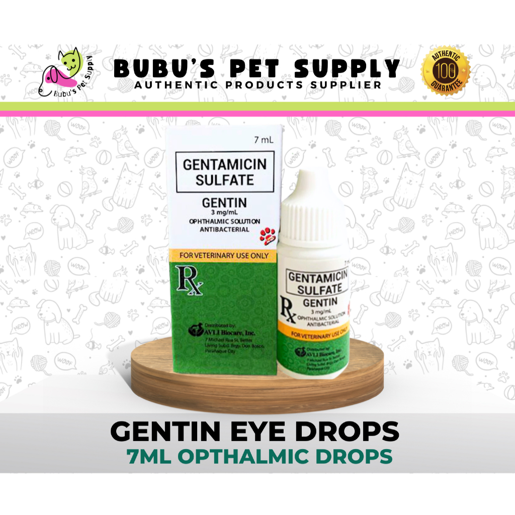 GENTIN EYE OPHTHALMIC DROPS FOR DOGS AND CATS FOR INFECTIONS AND EYE ...