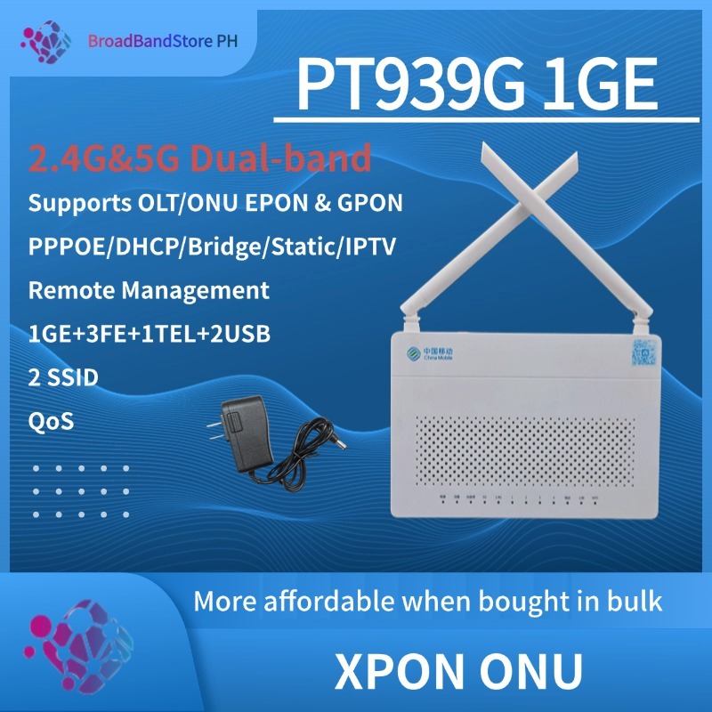 Used Dual Band Modem PT939G XPON EPON ONU ONT OLT 2.4G&5G 1GE+3FE ...
