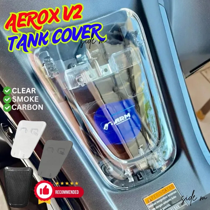 Aerox V1/ V2/Nmax V2 Gas fuel oil Tank Cover Trasparent Carbon ABS ...