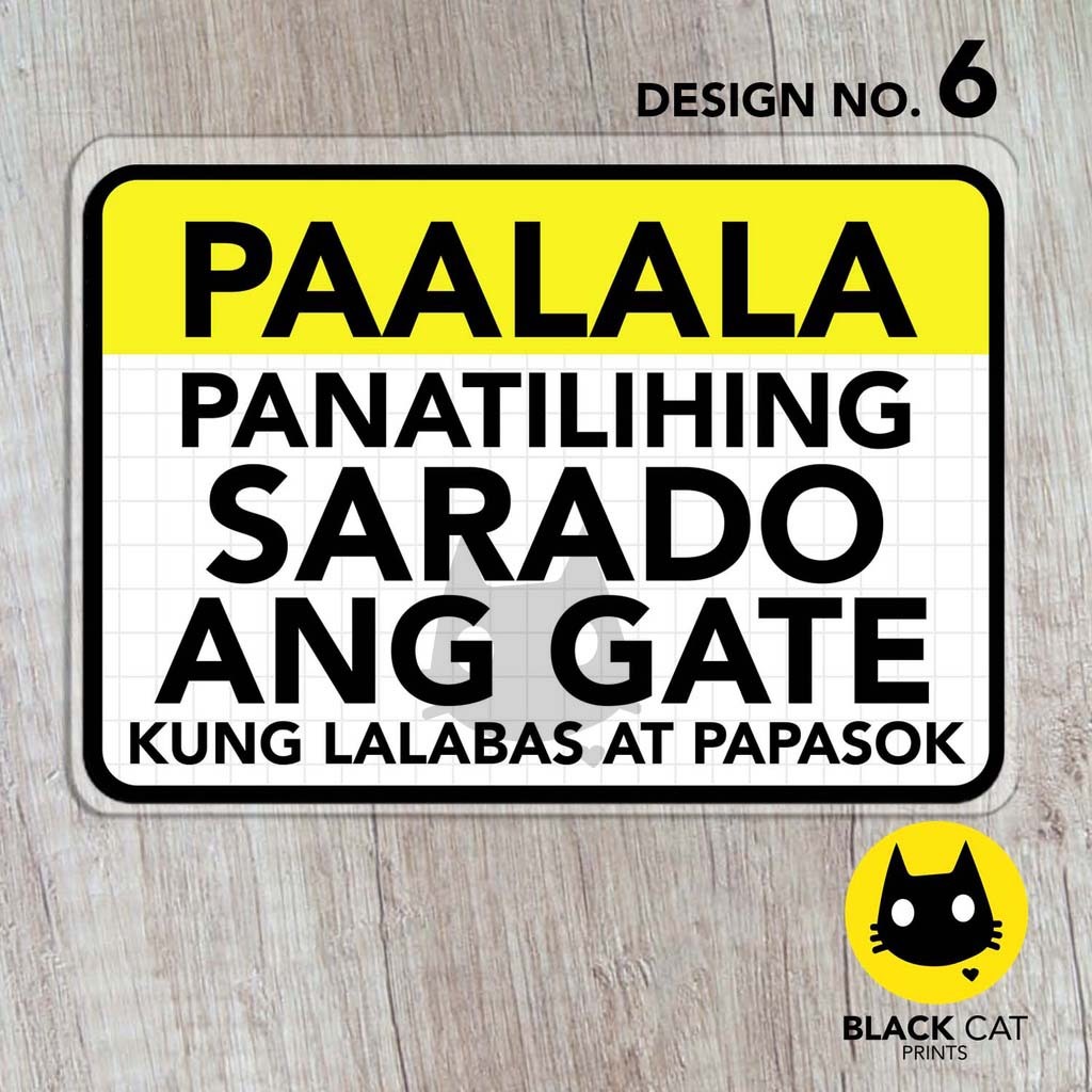 Panatilihing Sarado ang Gate / Pinto Sign | Laminated Signage | Sign ...