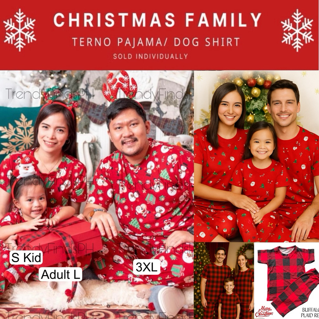 Christmas Holiday Pajama Terno – Family Matching Set, Kids to Adult ...