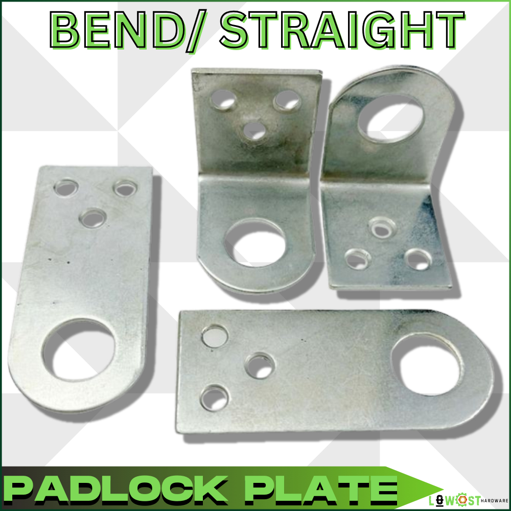 Padlock Plate Zinc Plated Bracket Gate Lock Plate Shed Lock Straight ...