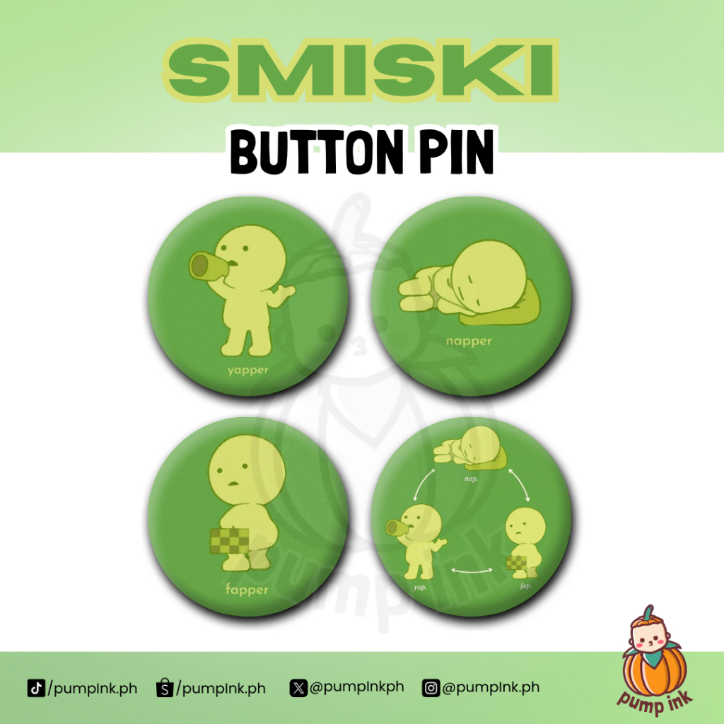 SMISKI Button Pin | Smiski blind box badge | Yapper Fapper Napper ...