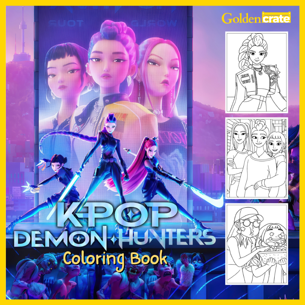 KPop Demon Hunters Coloring Book – 20 Pages | Screen-Free Activity for ...
