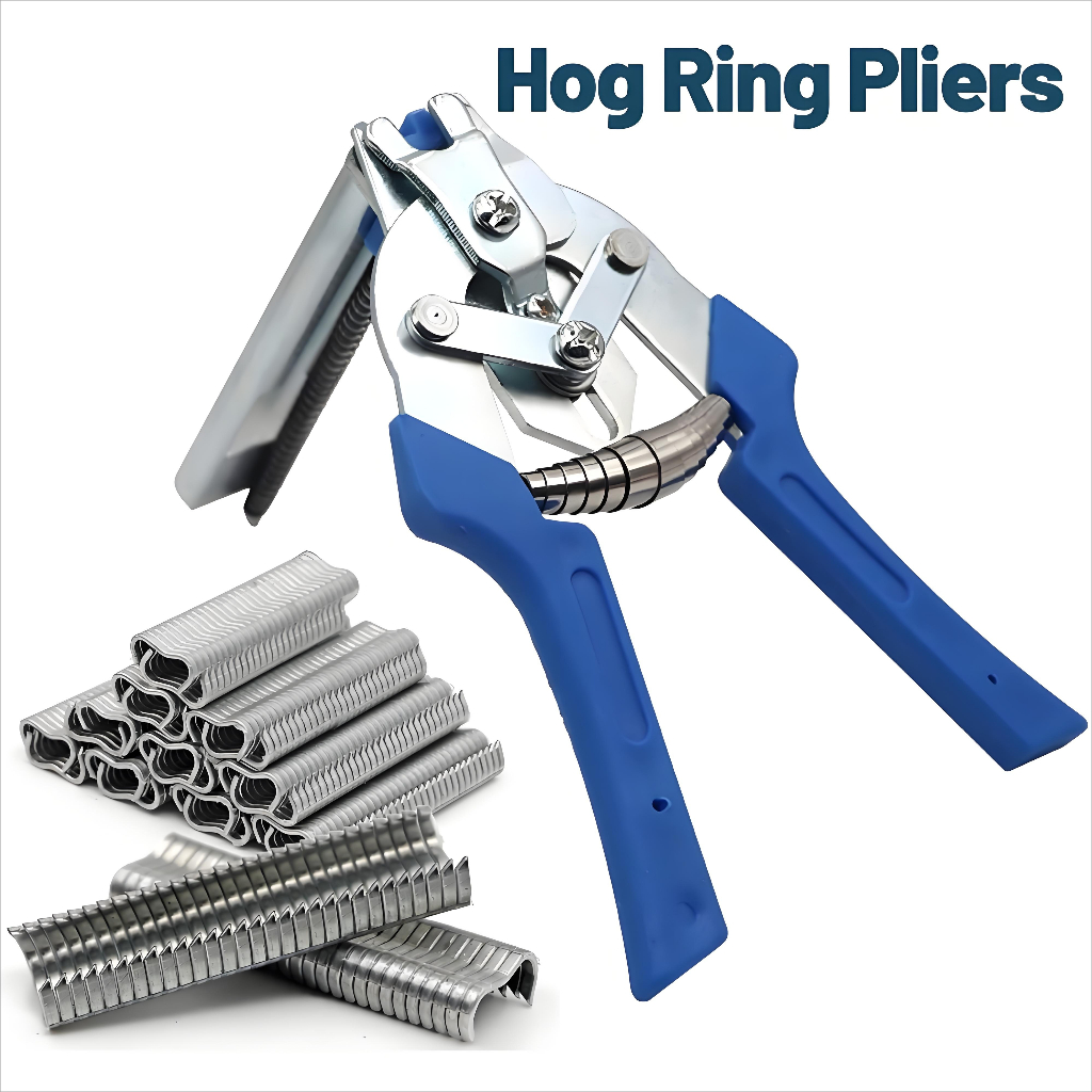 600pcs M Clips + Hog Ring Plier Set Wire Fencing, Chicken Mesh, Poultry ...