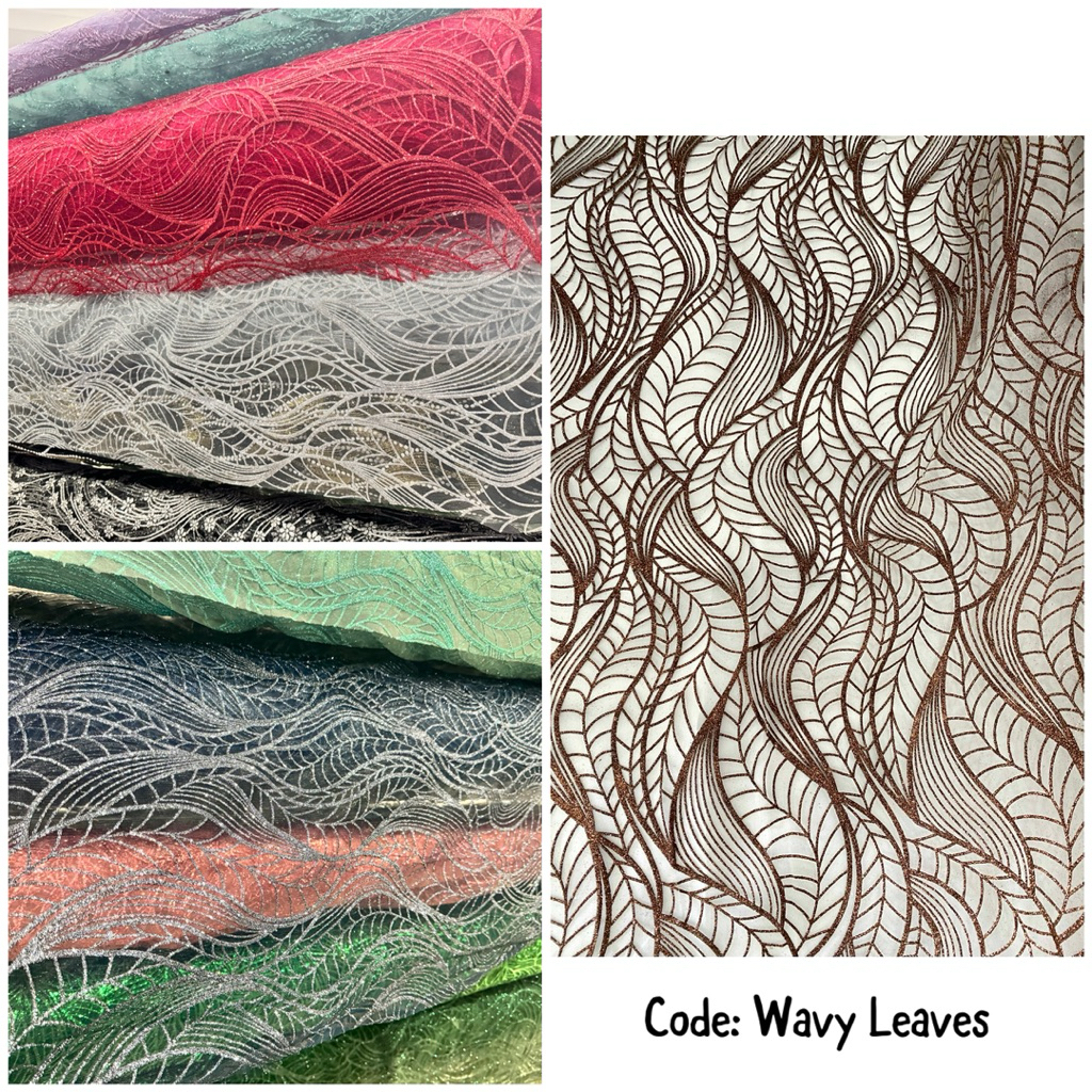 Stone Lace Studded Lace Fabric 60” width ( Batch 2- per yard ) | Shopee ...