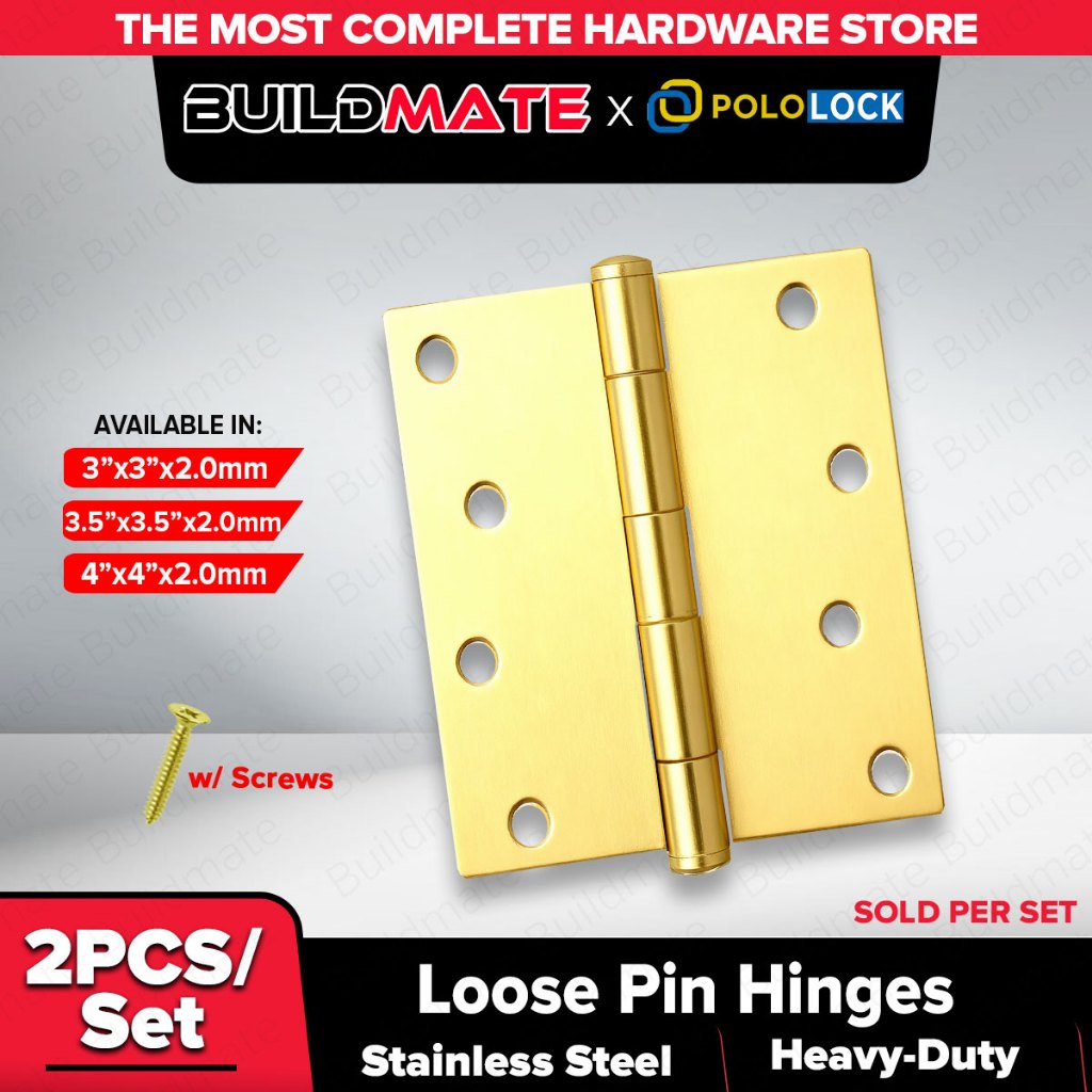 Buildmate x POLOLOCK Loose Pin Hinges 3”/3.5”/4” | Shopee Singapore