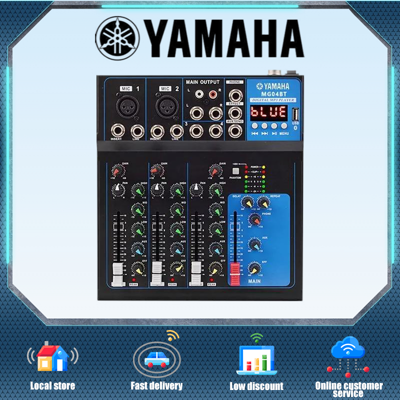 4 channel yamaha audio mixer with usb/bluetooth yamaha mixer audio ...