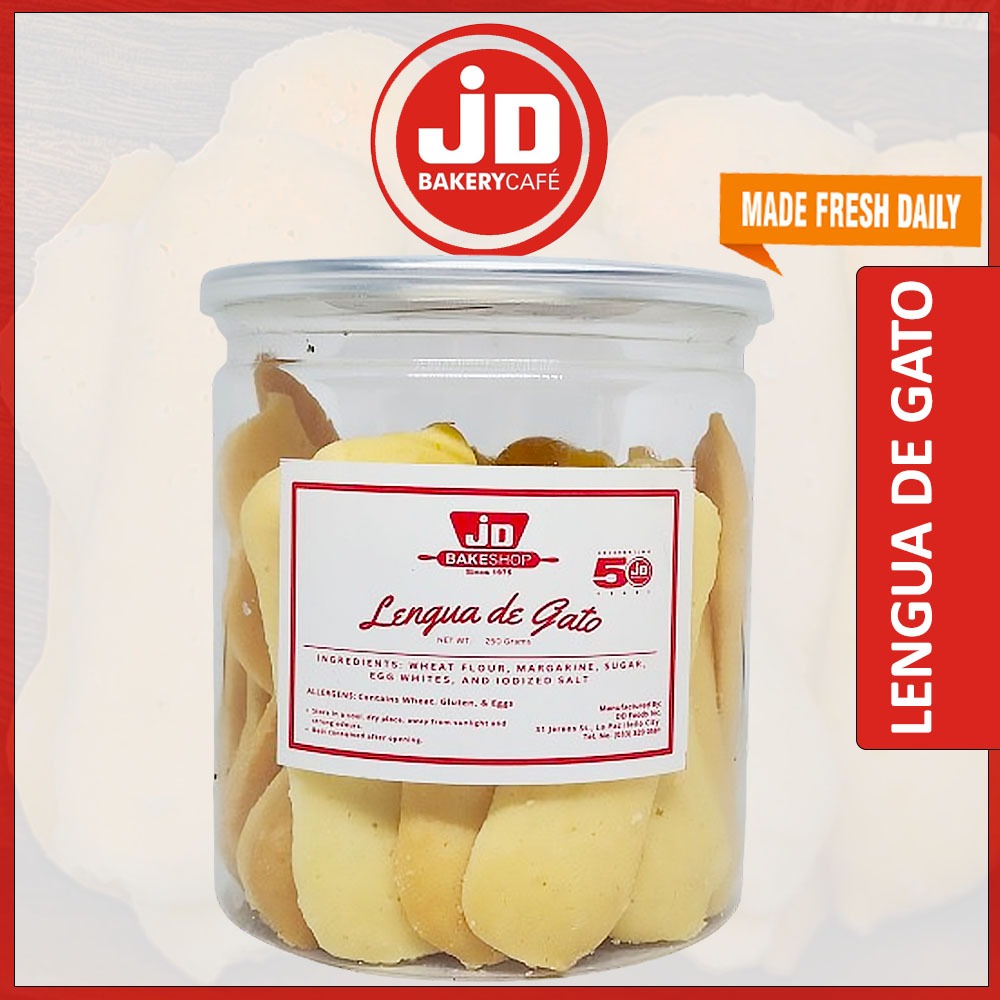 Lengua de Gato 250 grams | JD Bakeshop Bakery | Fresh Baked Cookies ...
