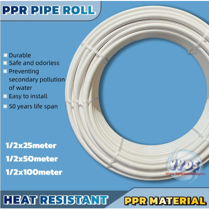 PPR PIPE PER ROLL (1/2x25m)(1/2x50m)(1/2x100m) | Shopee Singapore