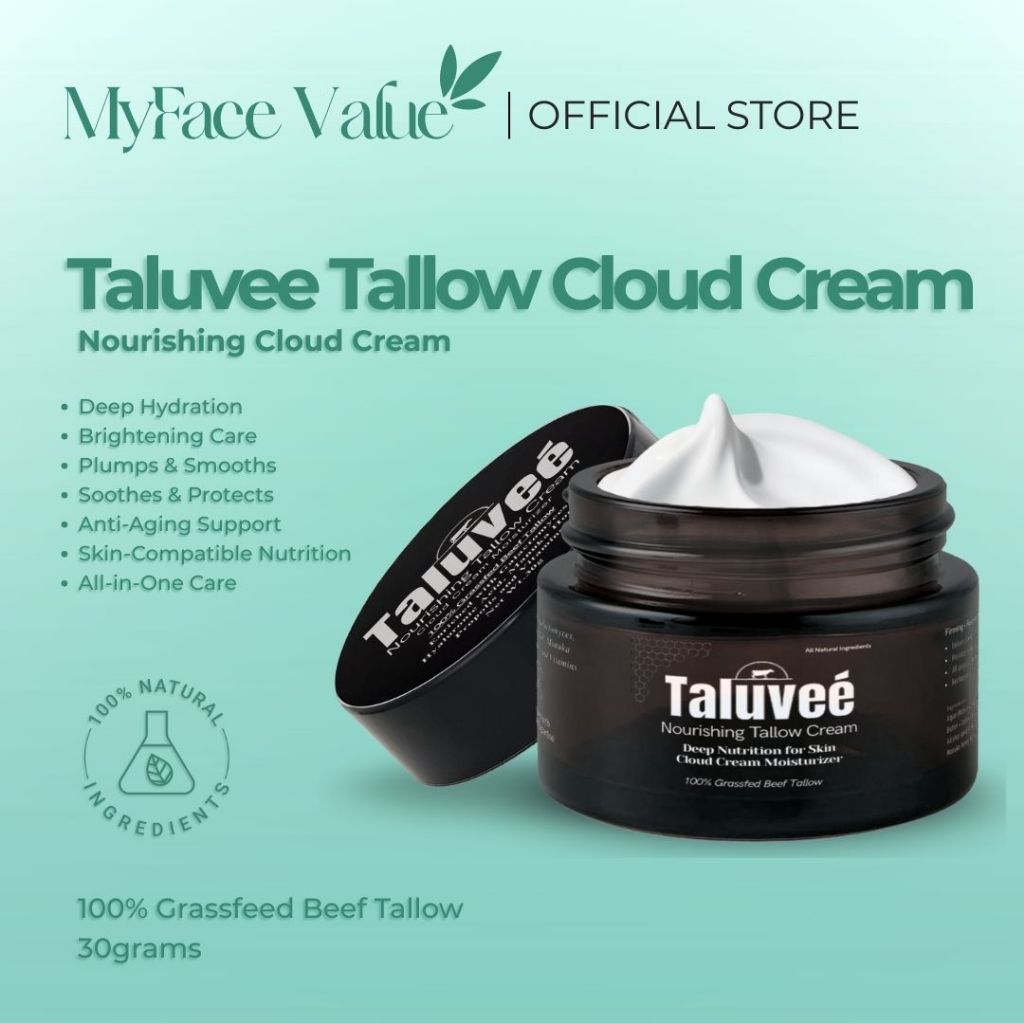 Taluvee Tallow Cream Deep Nutrition w/ Galactomyces and Manuka 100% ...
