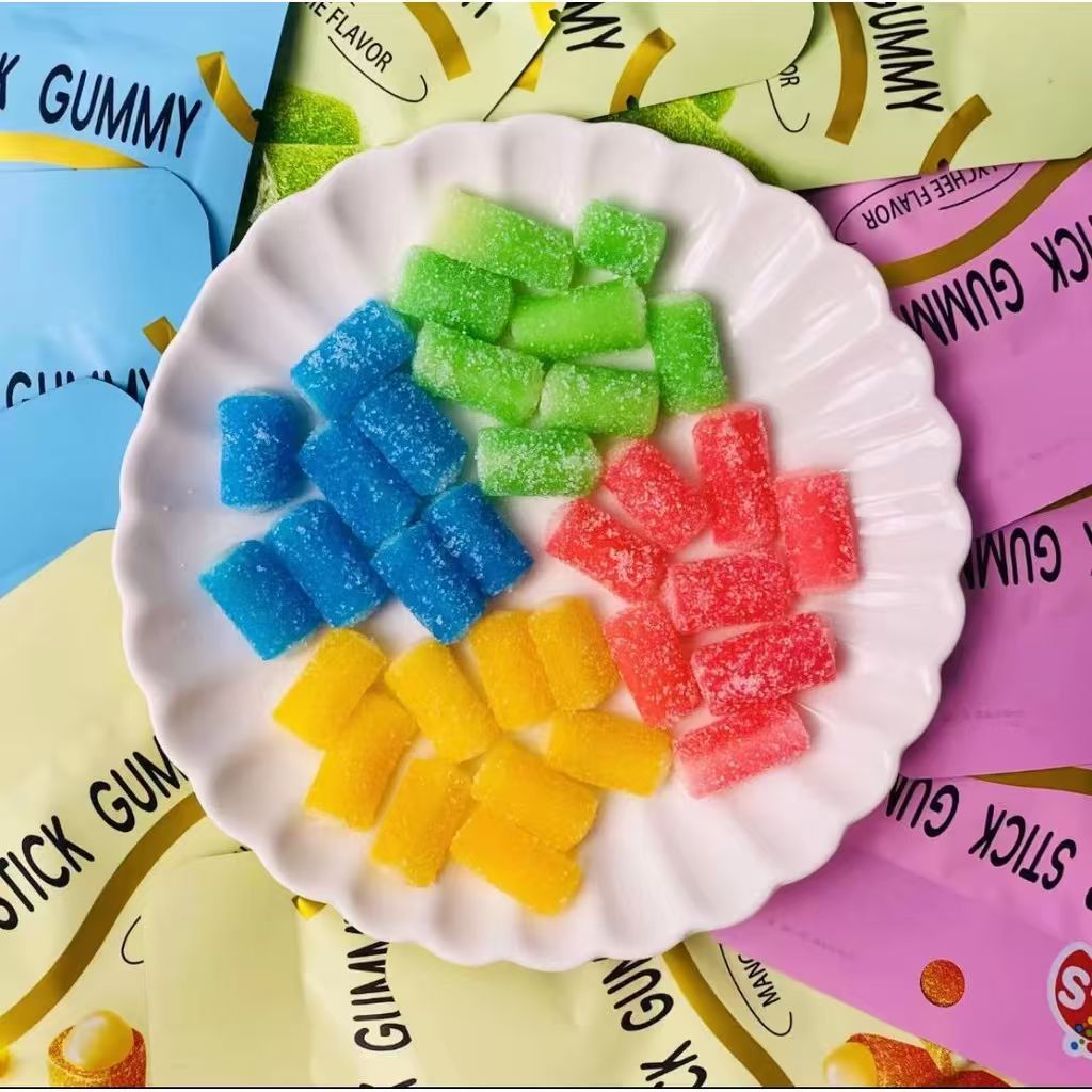 30pcs Sour Stick Gummy Candy Flavored Blueberry Mango Lime & Lychee ...