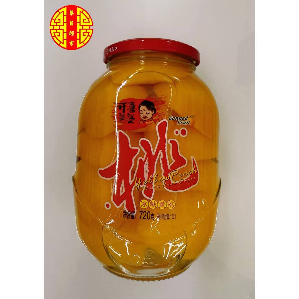 KeXiPoPo Yellow Peaches in Rock Sugar Syrup 720g | Shopee Singapore