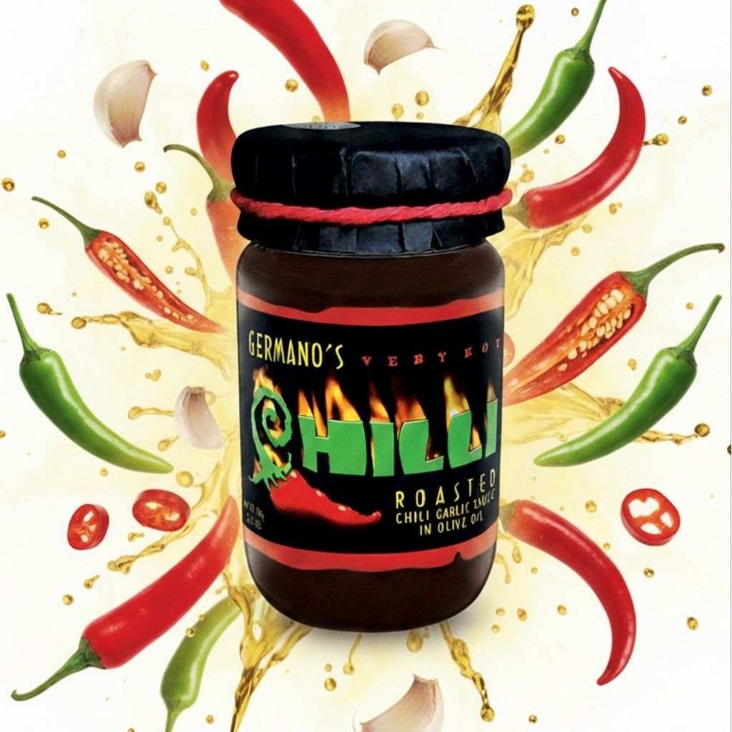 Germanos Chili Garlic Roasted in Olive Oil 4oz. bottle [Dimsum Siomai ...