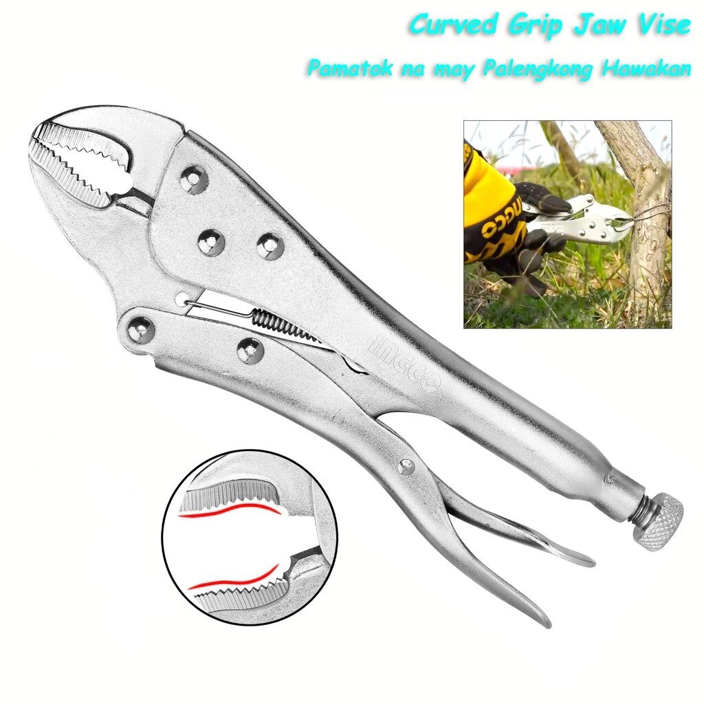 10 Inch Industrial Grade Curved Grip Jaw Vise Grip Pliers Adjustable ...