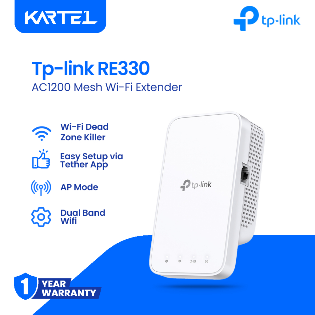 Tp-Link RE330 AC1200 Dual Band Mesh Wi-Fi Extender | TP LINK | tplink ...