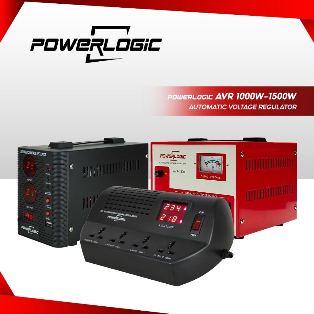 POWERLOGIC AVR 1000W / 1200W / 1500W Automated Voltage Regulator ...