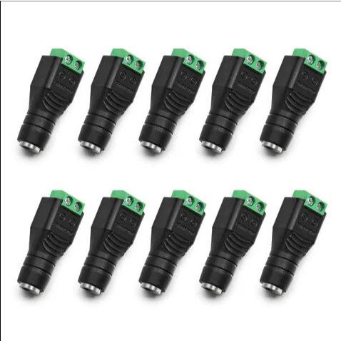 12V DC Female Power Balun Plug Connector DC Jack Adapter Female Screw ...