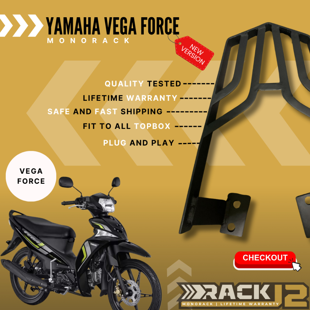 New Yamaha Vega Force RackJ2 Monorack Bracket Heavy Duty Lifetime ...